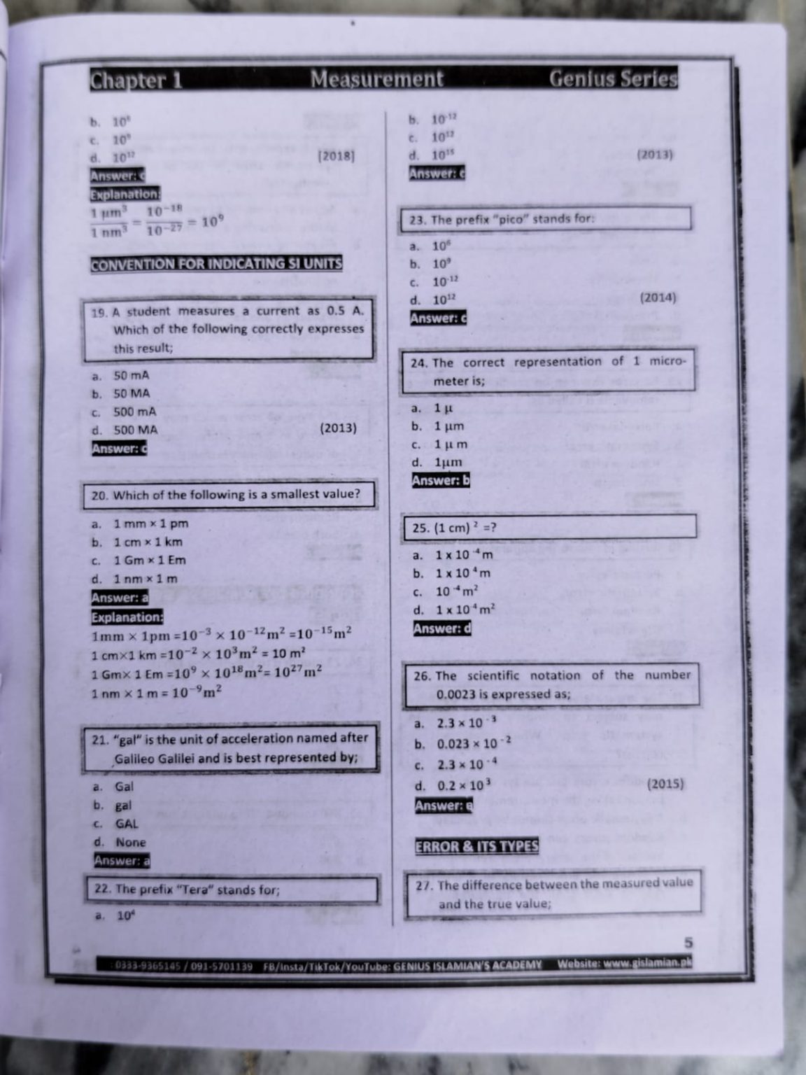 Genius series physics 3000+ Mcqs 10th edition > Bookstall