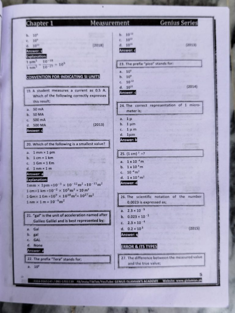 Genius series physics 3000+ Mcqs 10th edition > Bookstall